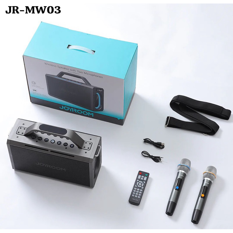 Joyroom Pies Series JR-MW03 Wireless Karaoke Speaker with 2 Microphones and Remote Control ...
