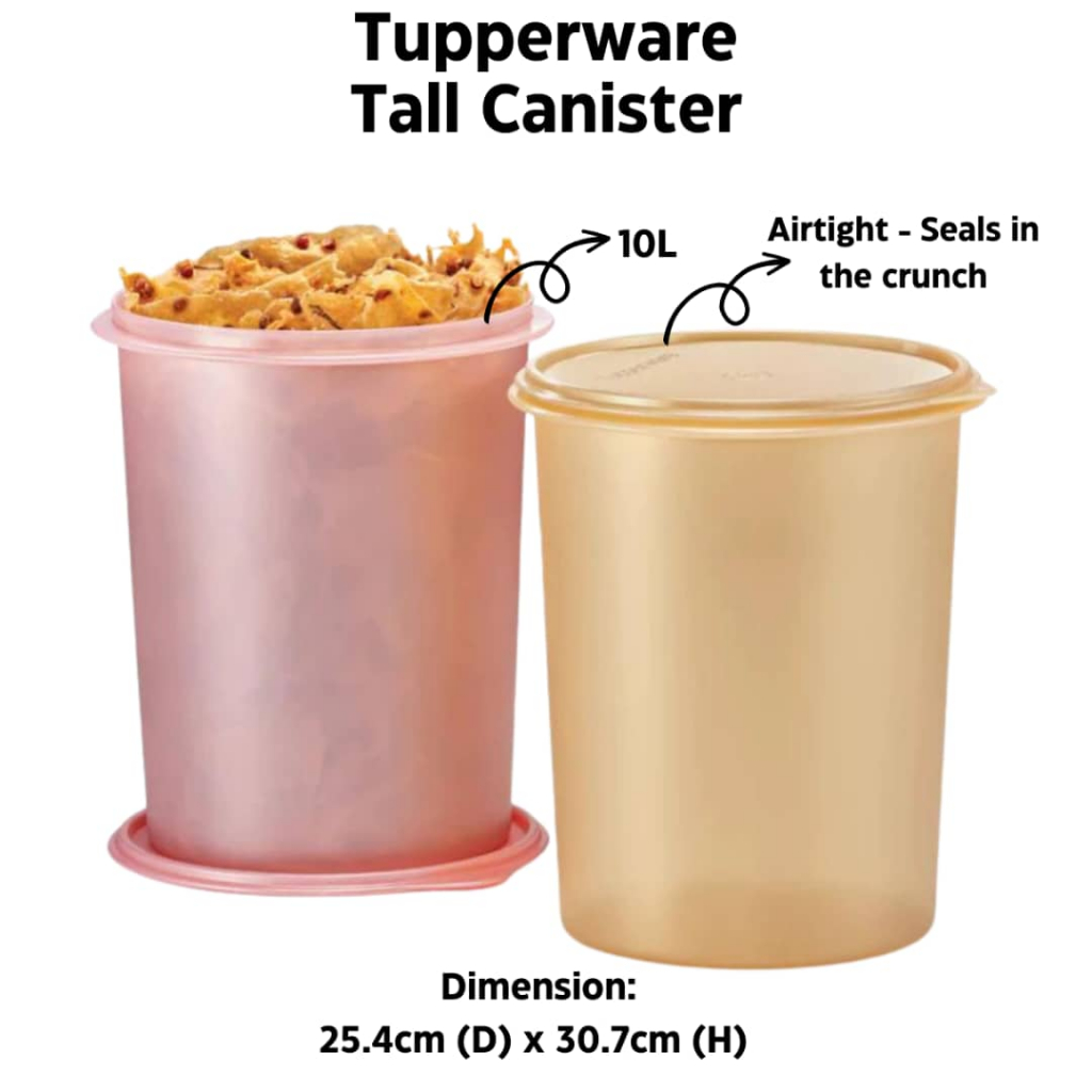 Tupperware Tall Canister 10 Liter (1 pcs) | Shopee Malaysia