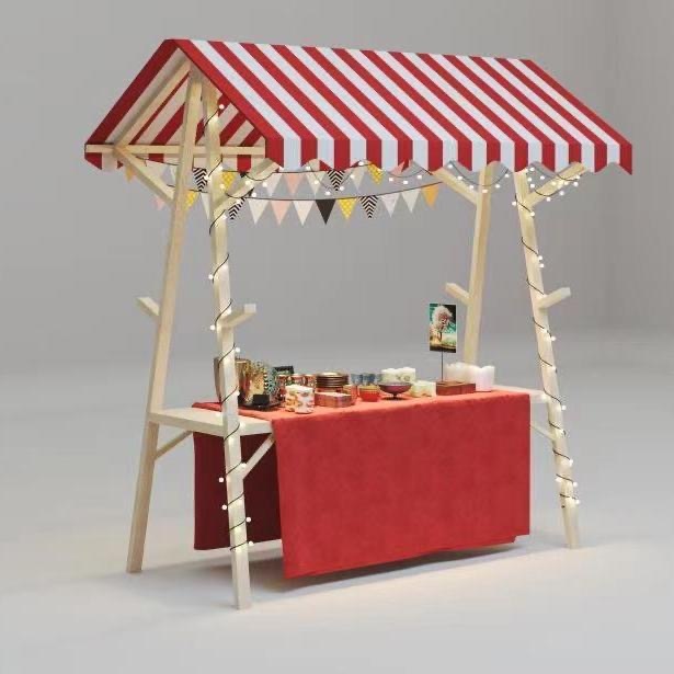 Solid wood floor stall display rack foldable table night market stall ...