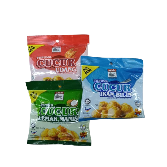Tepung Cucur Adabi Udang / Ikan Bilis /Bawang / Lemak Manis Shrimp Fritter Flour / Anchovies ...