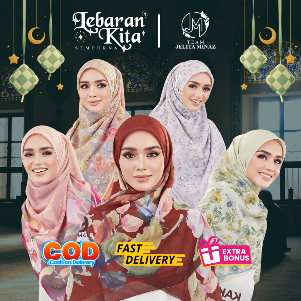 Edisi Raya 2024 [BIDANG 55] -Tudung Bawal Minaz Bidang Besar Premium ...