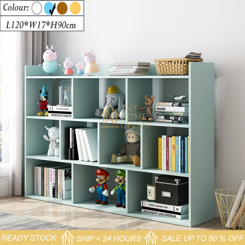 TNT Multi-Function Decorative MDF Wooden Panel Bookcase Bookshelf ...