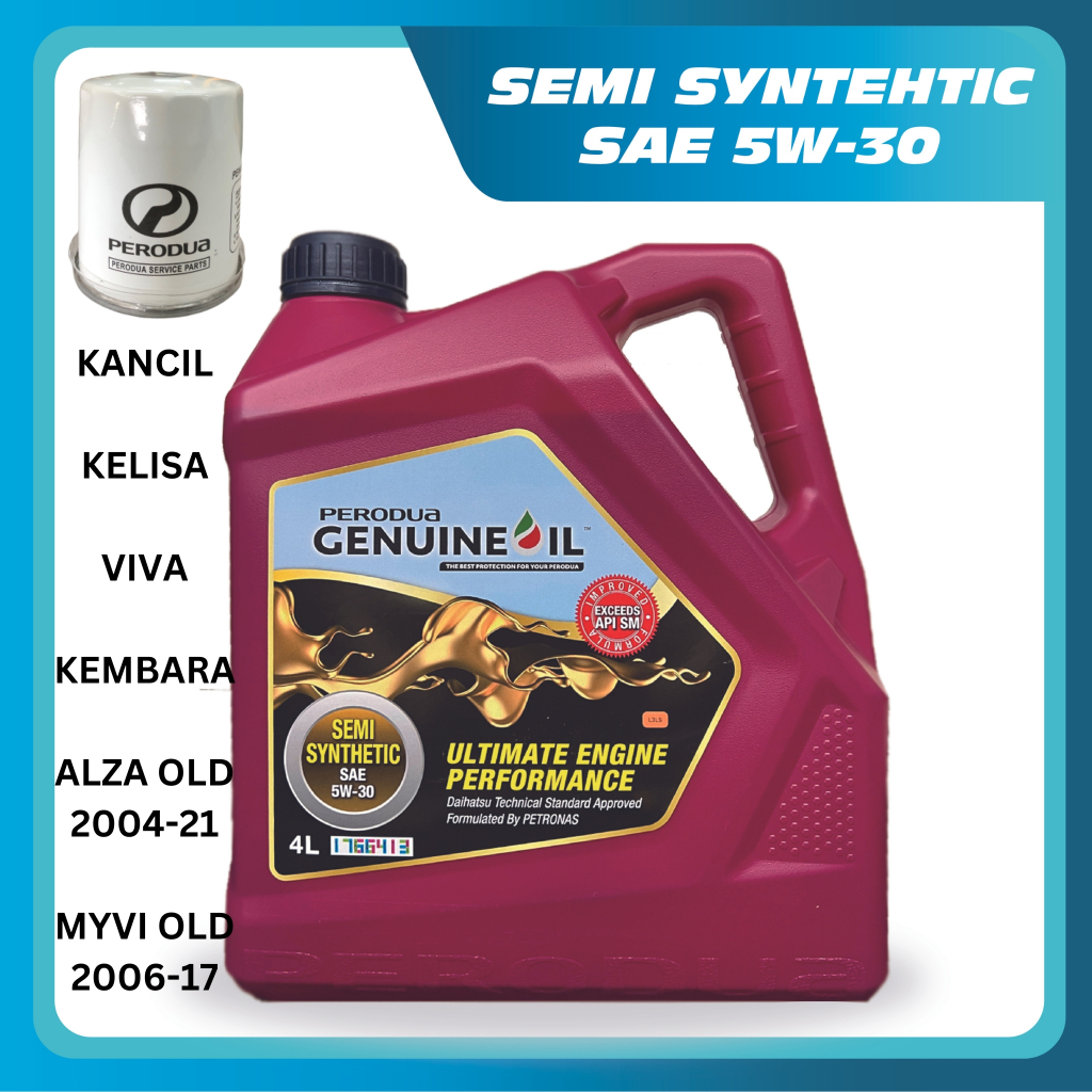 (ORIGINAL) Perodua 5W30 Semi Synthetic Engine Oil Original Lubricant ...
