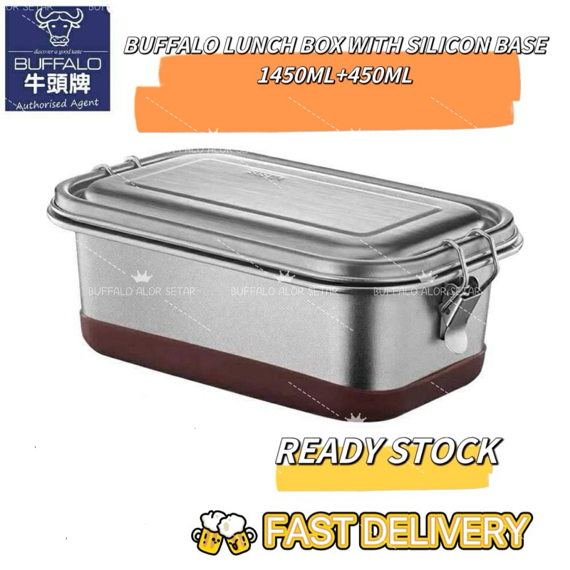 READY STOCK BUFFALO STAINLESS STEEL 304 LUNCH BOX BENTO BOX FOOD ...