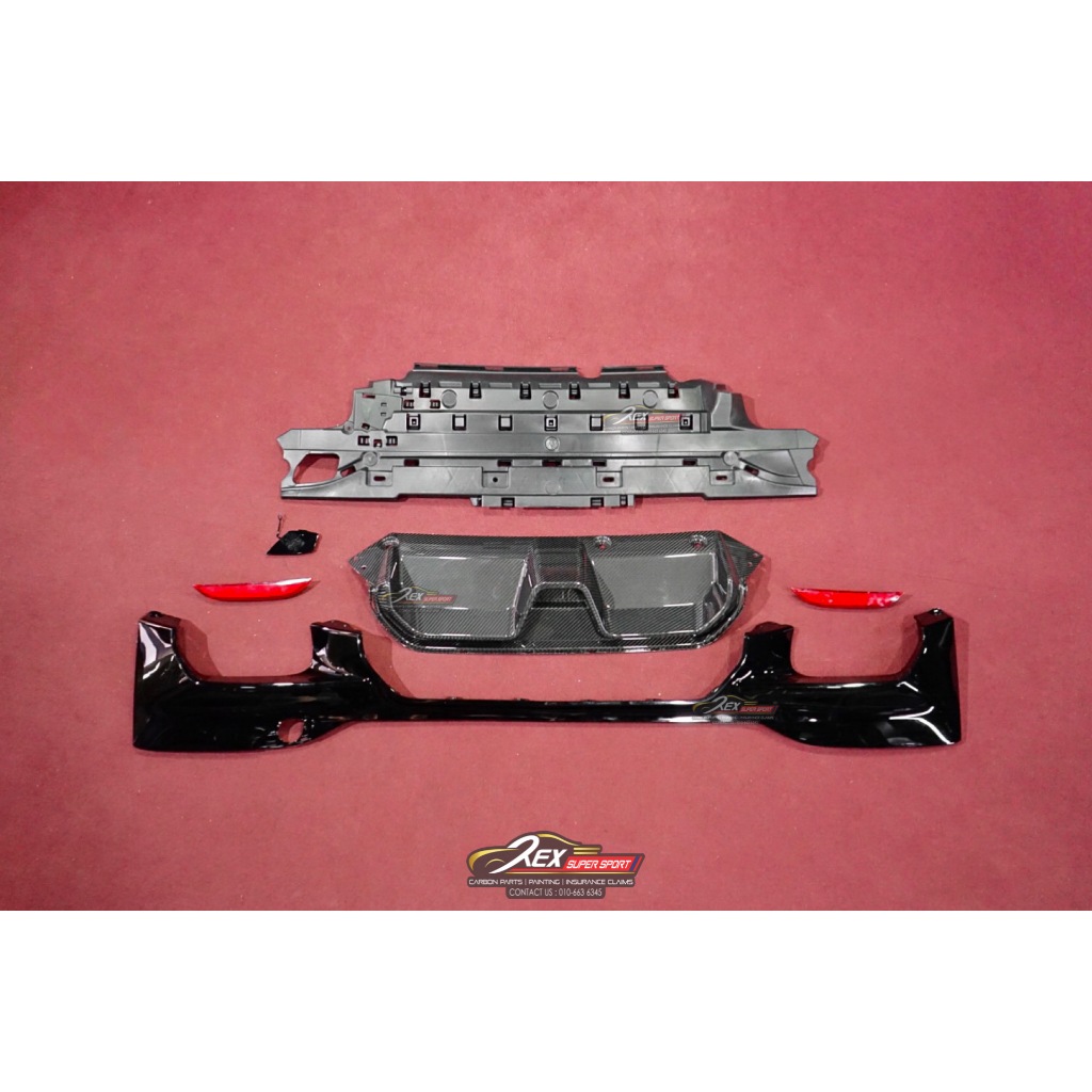 BMW 5 Series G30 Pre Facelift / LCI Rear Diffuser M5 Dry Carbon ...