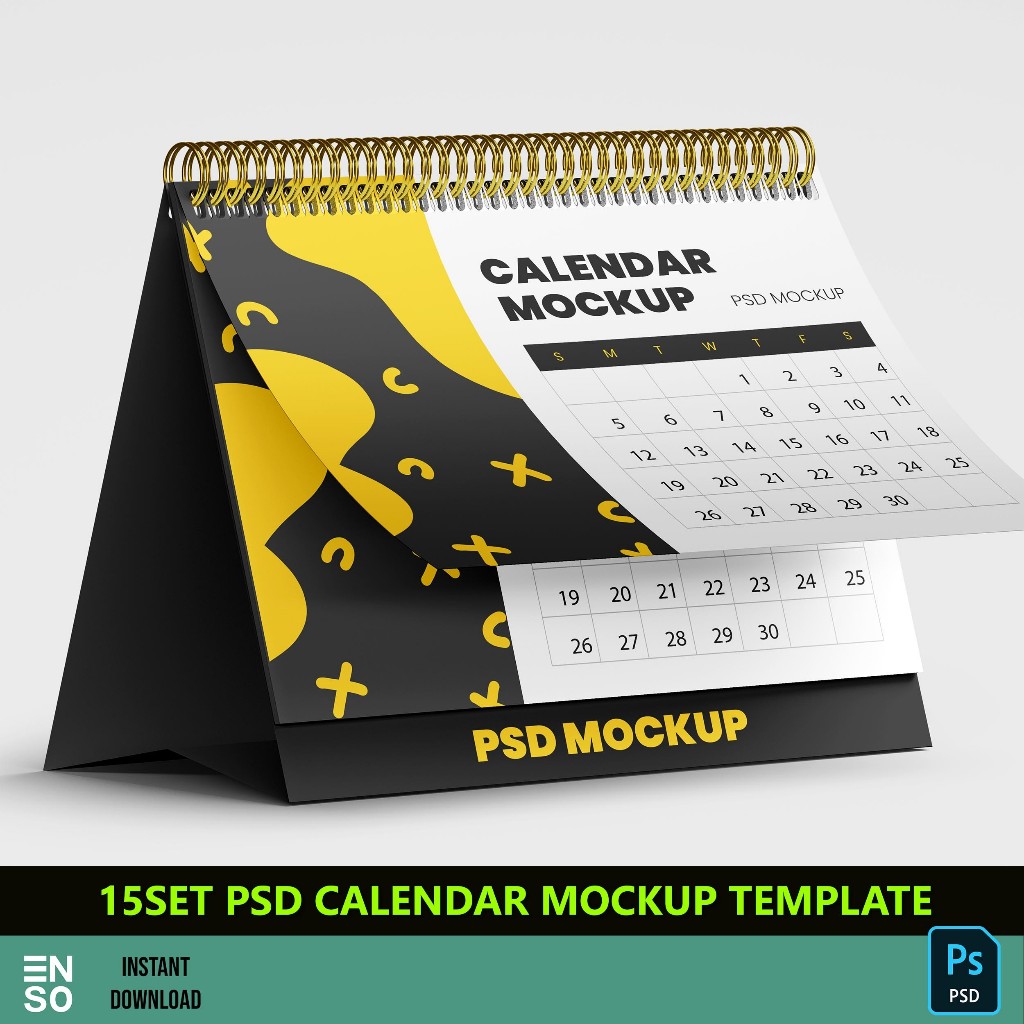 15-Set PSD Calendar Mockup Template | Editable Mockup Design Template ...