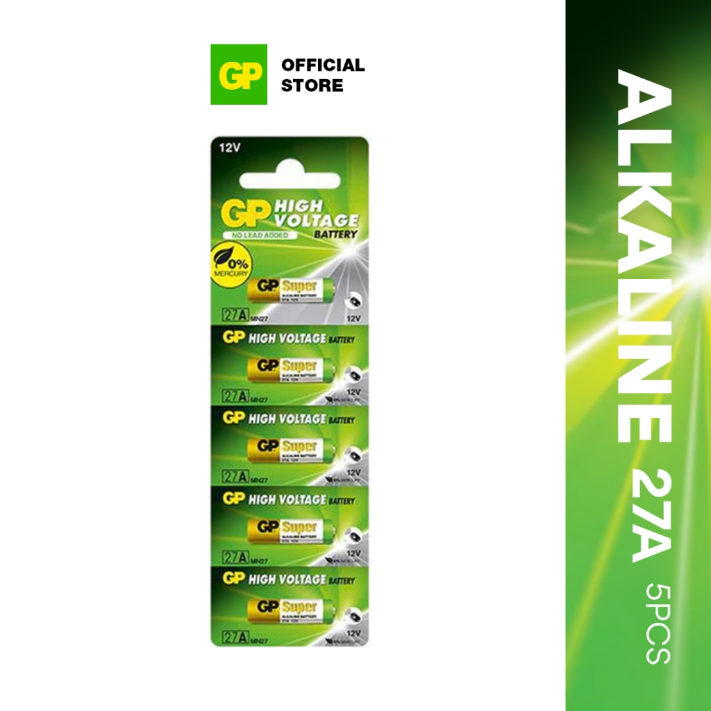 GP Battery Super Alkaline 12V 27A A27 MN27 (C5 – Card of 5) | Shopee ...