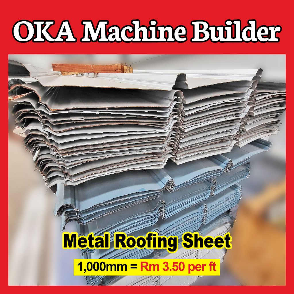 Metal Roofing Sheet / Atap Kilang / Zinc Kilang (0.3mm~0.4mm) | Shopee ...