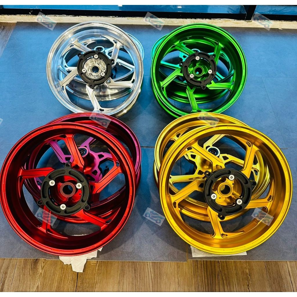 SMRT CNC Sport Rim Set Yamaha Xmax V1 V2 X-Max 250 300 Rims Gold Silver ...