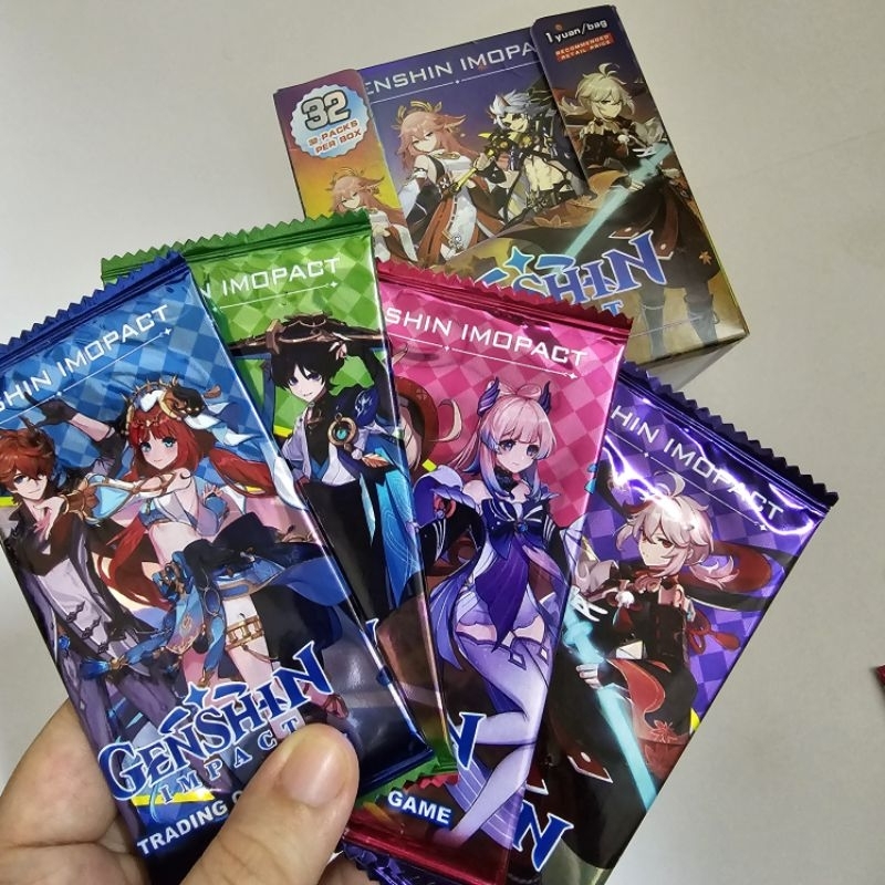 Ready Stock RM1 Genshin Impact Card Collection Trading Card Game ...