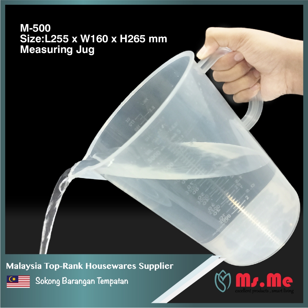 Ms.Me 5Litre (READY STOCK)Measuring Jug Cup Plastic Transparent Kitchen Baking 5000ml | Shopee ...