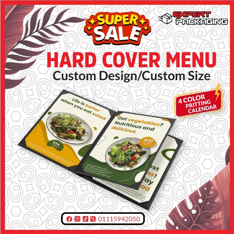 Photo Hardcover Menu Book | Design & Print Fold Food Menu | Resturent ...