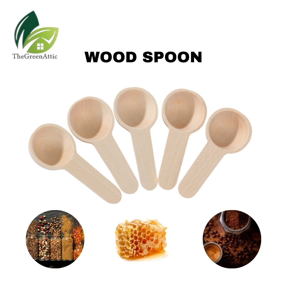 TheGreenAttic Small Wooden Spoon Sudu Kayu Kecil Untuk Garam Rempah ...