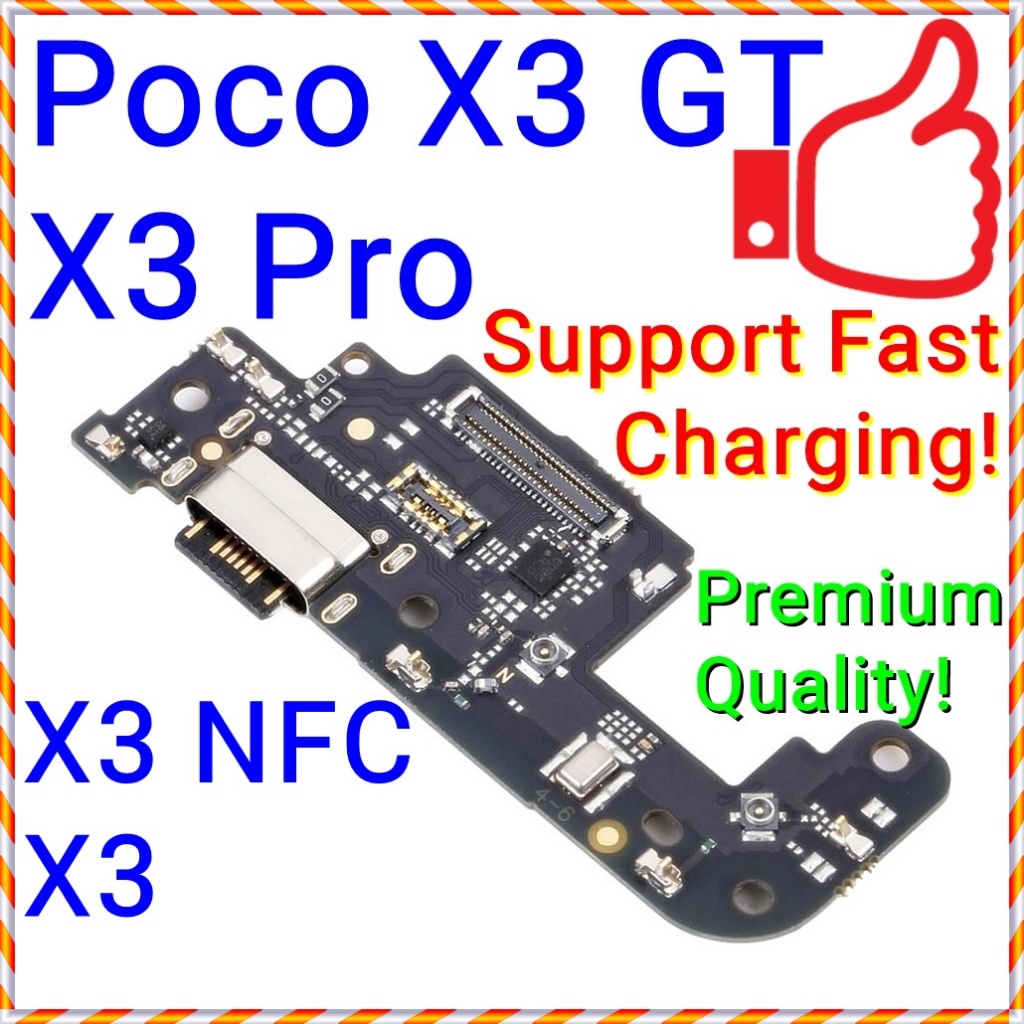 (67W Turbo Charge) NEW ORI Charging Port Board MIC Ribbon for XIAOMl Poco X3 GT /X3 Pro NFC ...