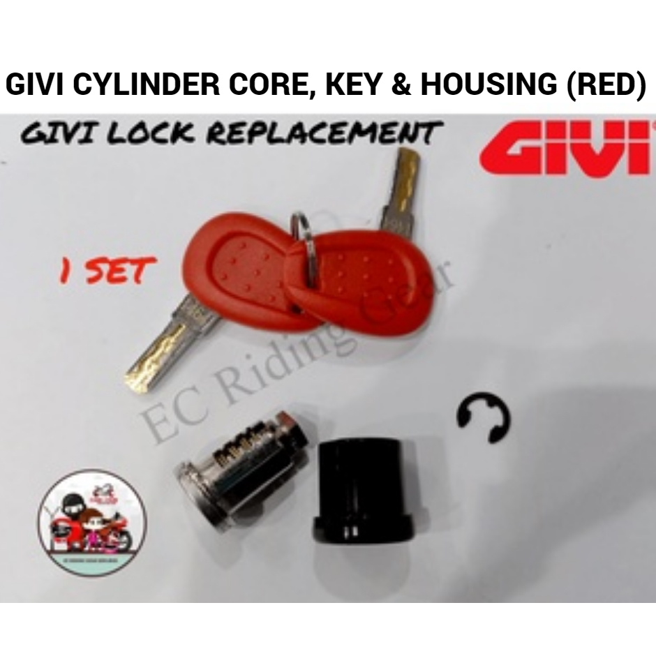 GIVI CYLINDER CORE, KEY & HOUSING (RED) | Shopee Malaysia