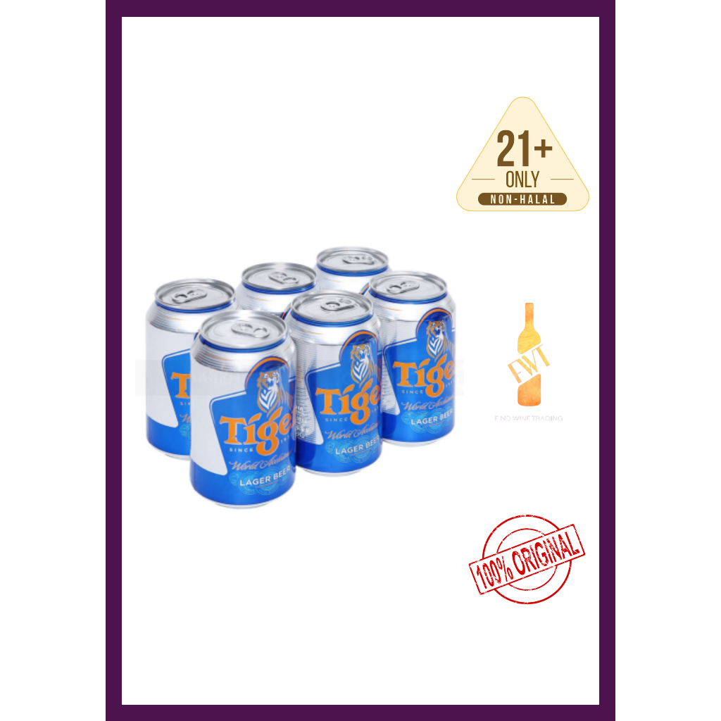 Tiger Lager Beer Can Alcohol 6-Can Pack 320ml 5abv | Shopee Malaysia