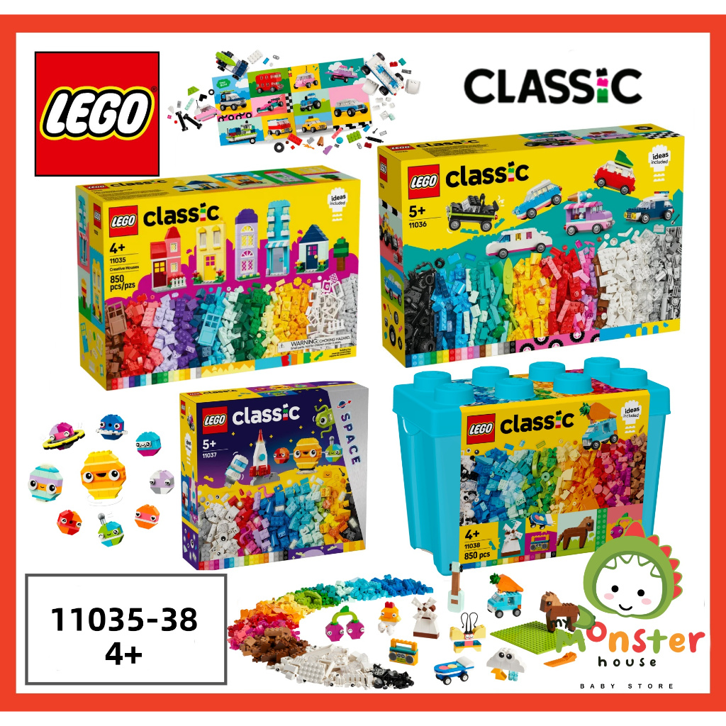 LEGO Classic Creative 11035 Houses 11036 Vehicles 11037 Space Planets ...