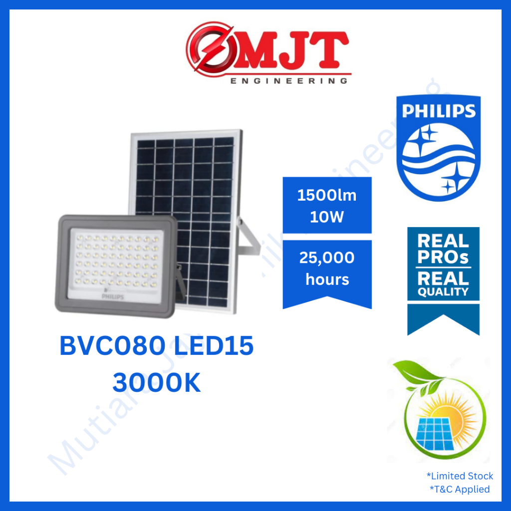 PHILIPS Solar Flood Light Spot Light BVC080 LED15 3000K | Shopee Malaysia