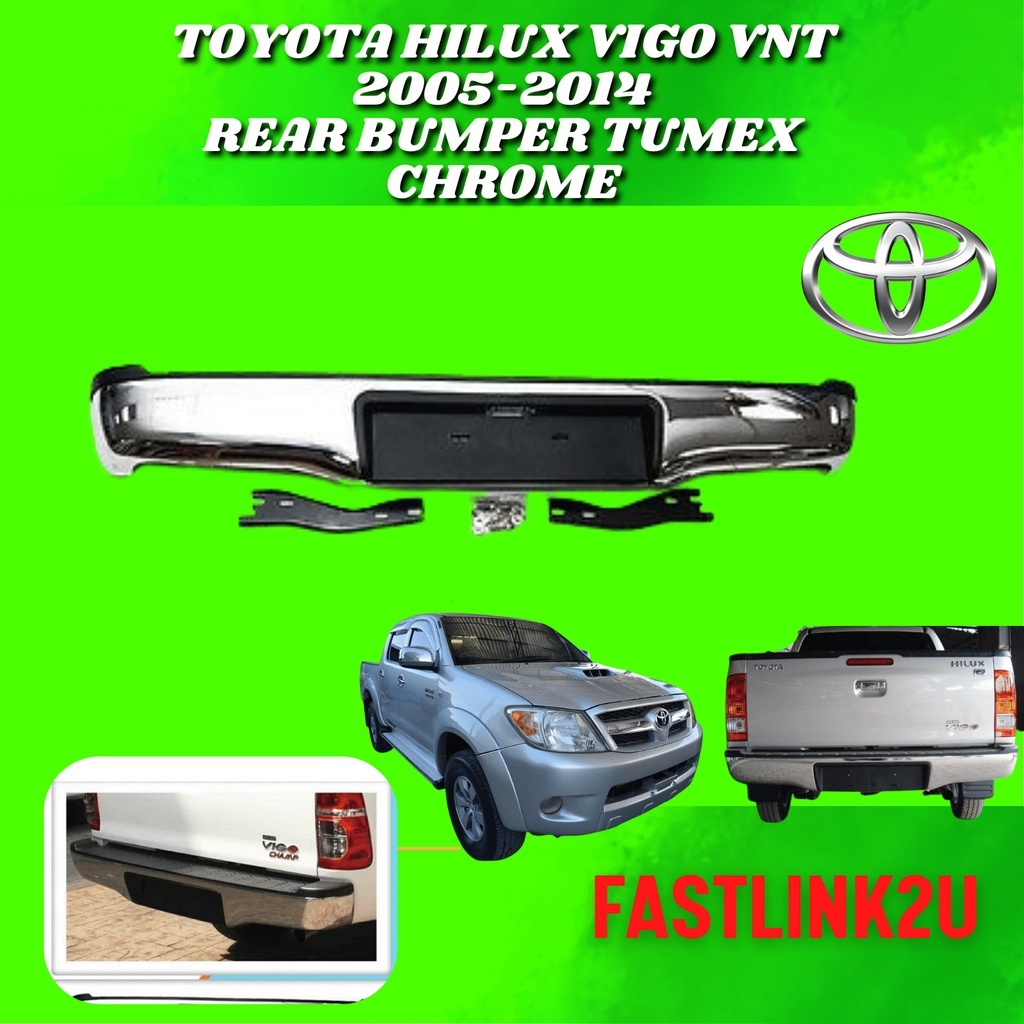 Toyota Hilux Vigo Vnt 2005-2014 Rear Bumper Tumex Chrome Belakang ...