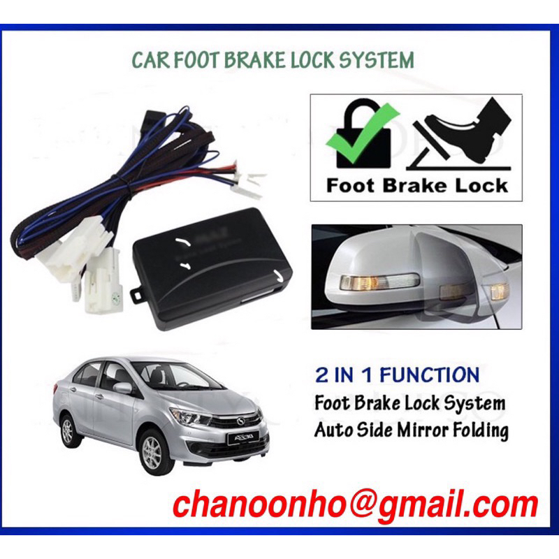 Perodua Bezza 2016 TO 2022 2 in 1 Car Foot Brake Lock System + Auto ...
