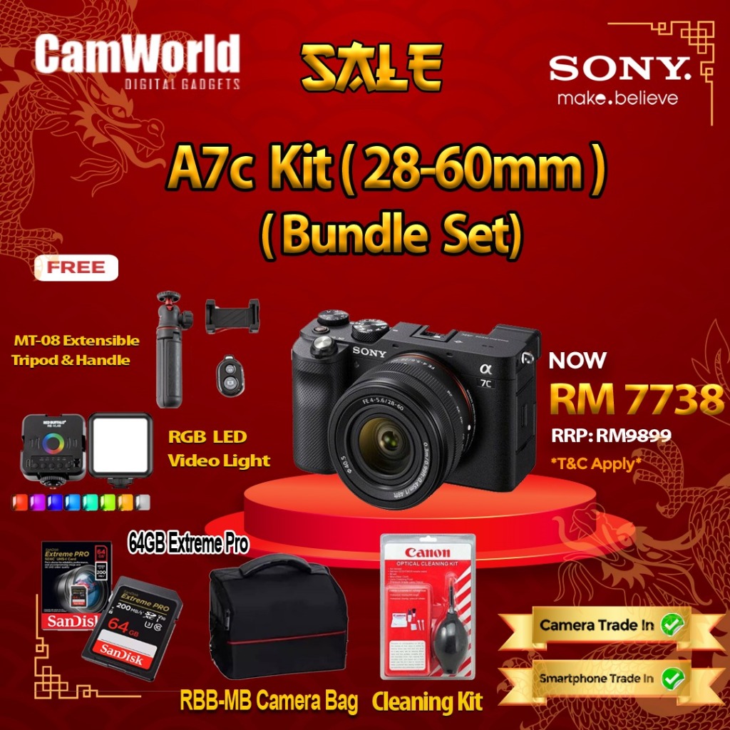 Sony A7C / A7c Kit (28mm-60mm) (BUNDLE SET) | Shopee Malaysia