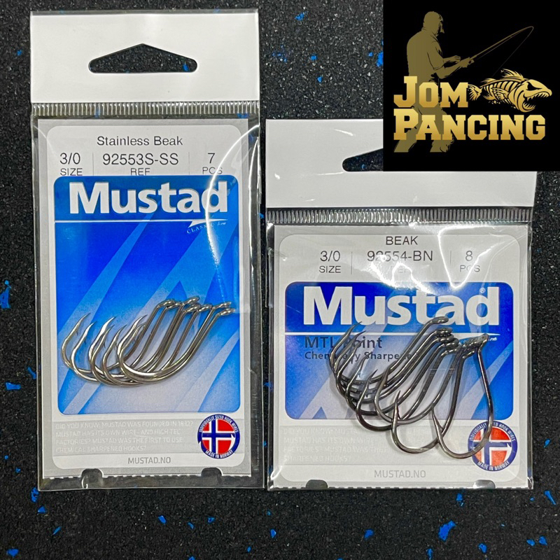 【Jom Pancing】MUSTAD STAINLESS BEAK 92553S-SS / 92554-BN SHARP FISHING ...