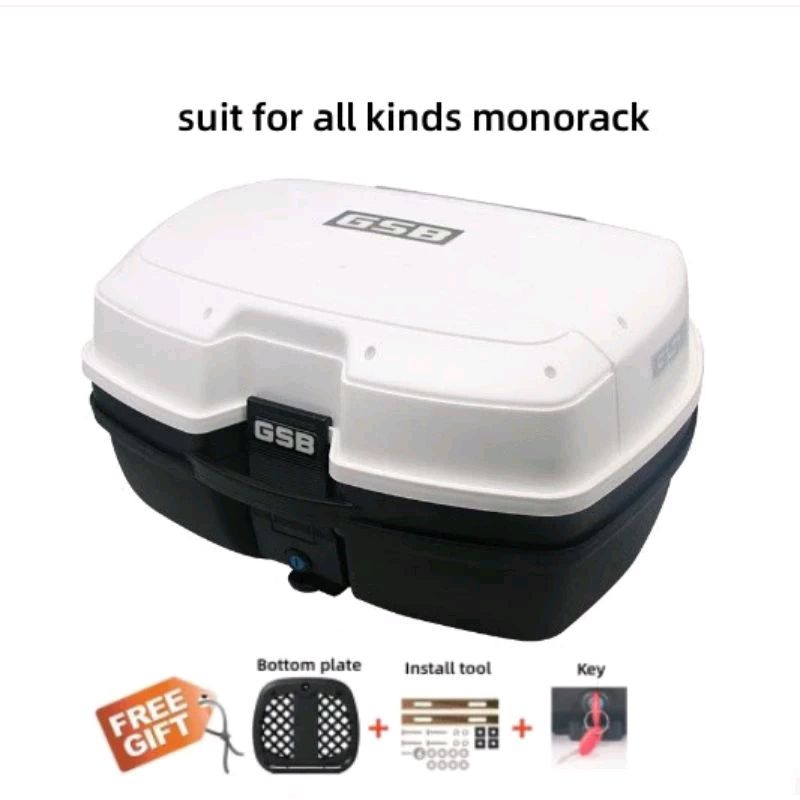 GSB TOP BOX 35 LITER , GIVI STYLE , FREE BASE PLATE SHAD STYLE ...