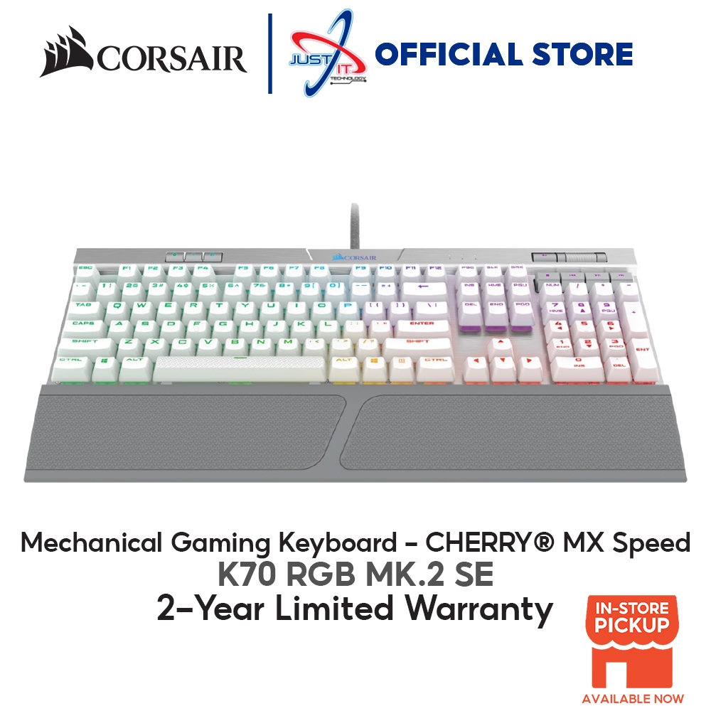 CORSAIR K70 RGB MK.2 SE Mechanical Gaming Keyboard — CHERRY® MX Speed (CH-9109114-NA) | Shopee ...