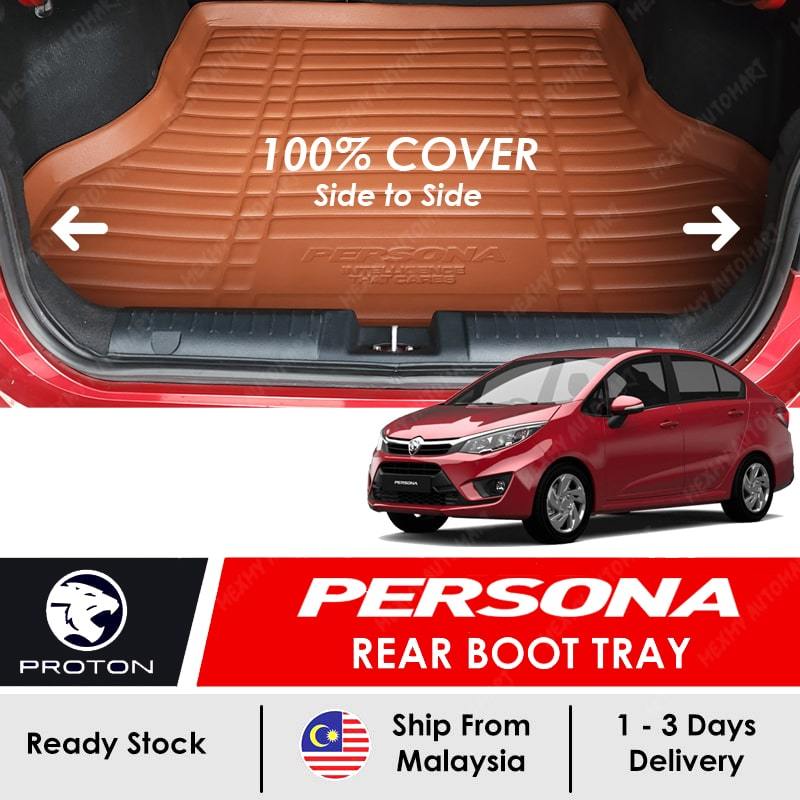 Proton Persona 2016 - 2025 Rear Trunk Cargo Boot Tray Leather Mat ...