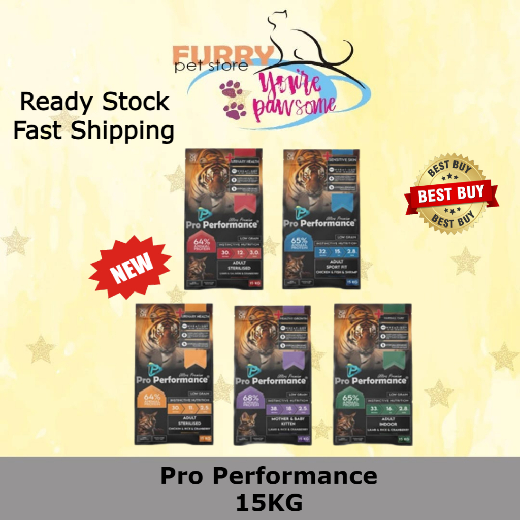 15KG Pro Performance Ultra Premium Cat Food ( Kitten & Adult ) | Shopee ...