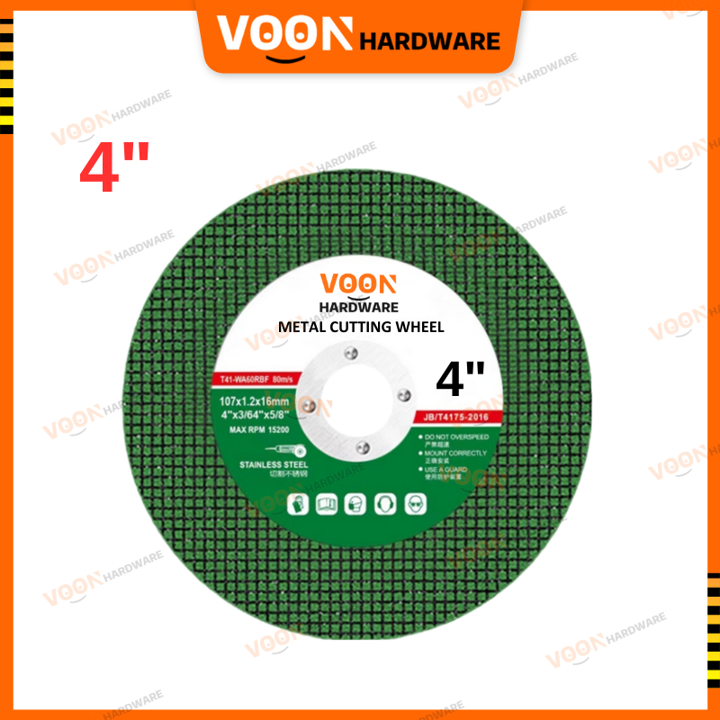 VOON 4” Metal Cutting Disc 107x1.2x1.6mm Angle Grinder Cutting Wheel ...