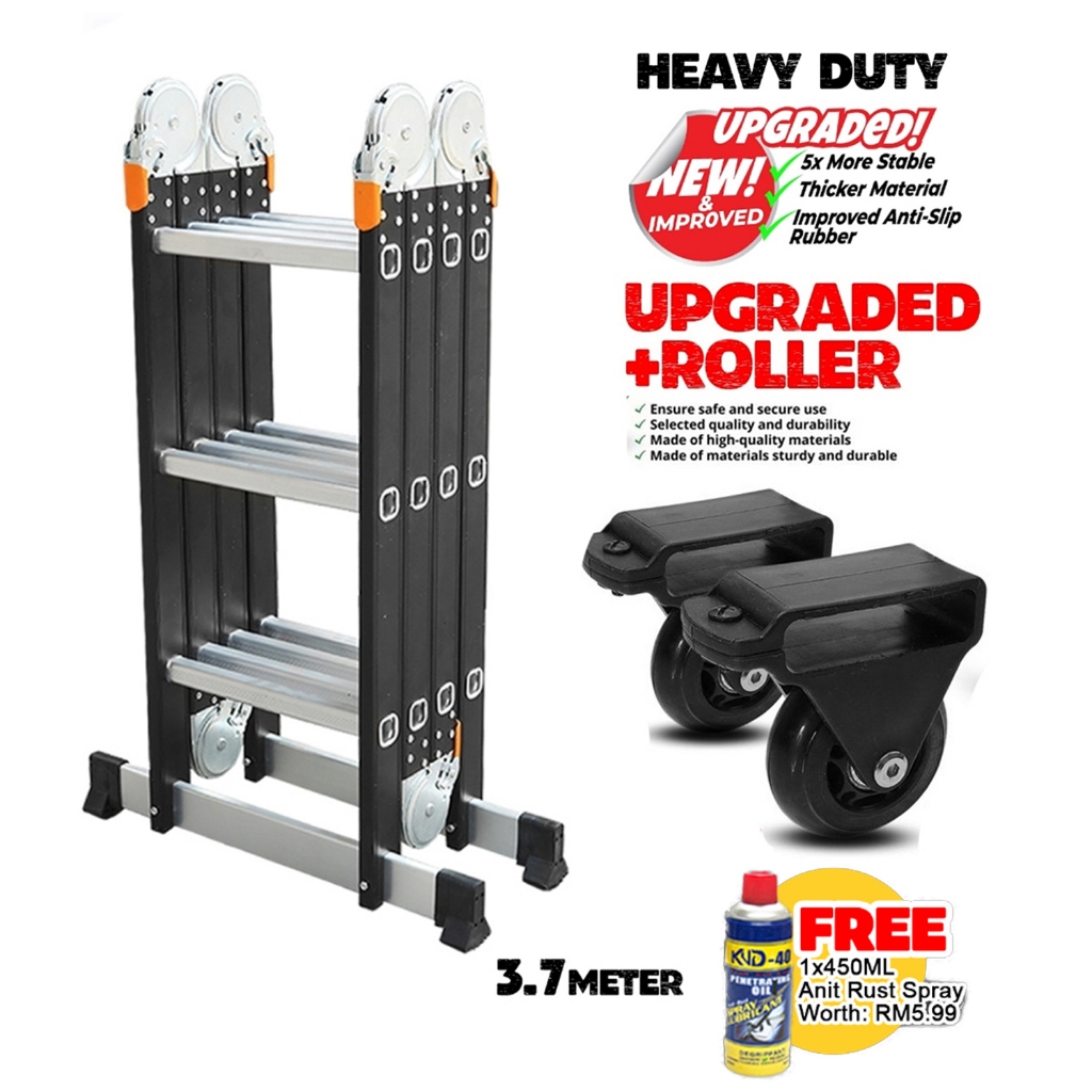 16 STEP (4.7M) / 12 STEP (3.7M) ALUMINIUM MULTIPURPOSE LADDER M37 / M47 ...