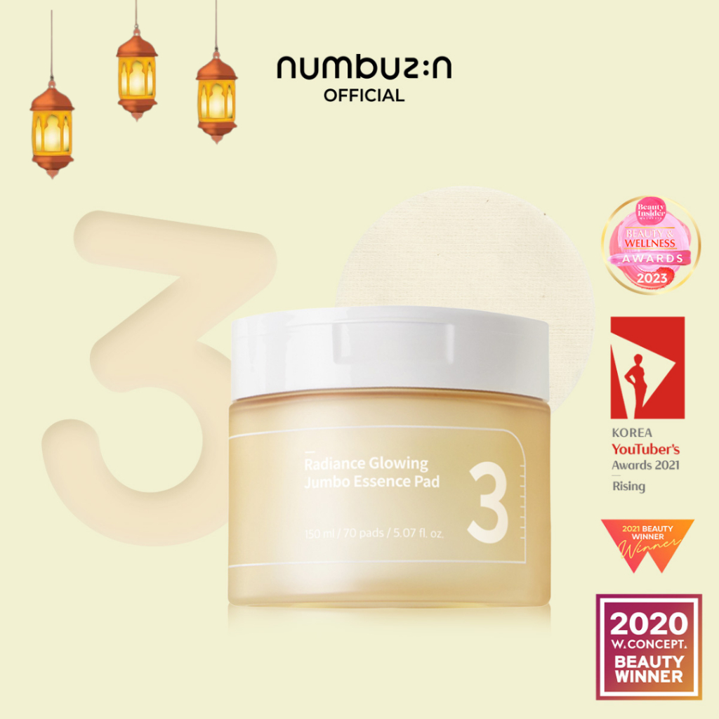 numbuzin No.3 Radiance Glowing Jumbo Essence Pad (150ml/70 Pads) | Shopee Malaysia
