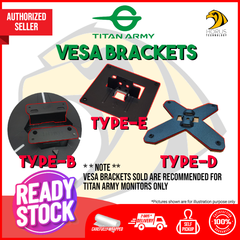 TITAN ARMY VESA bracket Supports 75mm x 75mm (Type B, D, & E ) | Shopee ...