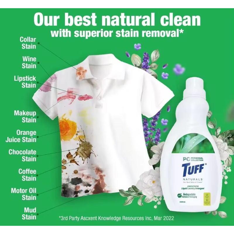 TUFF NATURALS LIQUID LAUNDRY DETERGENT 1000ML | Shopee Malaysia