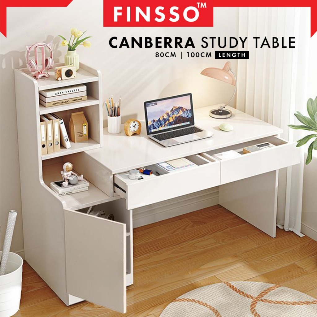 Finsso : Canberra study & dressing table 80 & 100 CM + drawer + rack ...