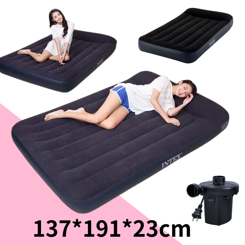 INTEX Air mattress Outdoor camping bed Folding mattress Portable double ...