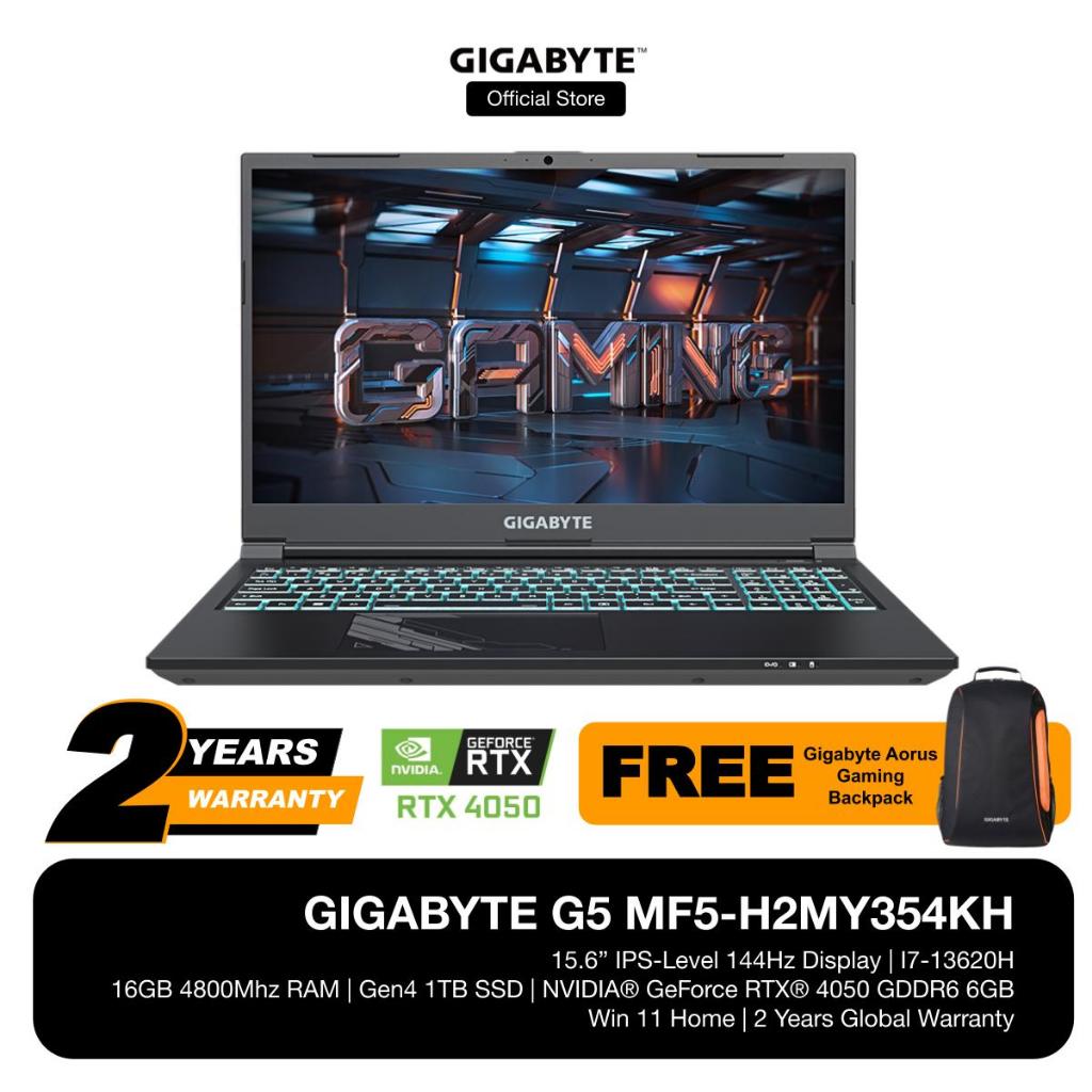GIGABYTE G5 Gaming Laptop (i7-13620H/16GB 4800MHZ/1TB Gen4/RTX4050 6GB/15.6" FHD IPS 144Hz/Win11 ...