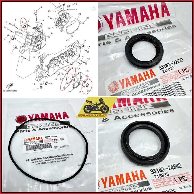 [100% ORIGINAL] NVX V1 V2 / NMAX V2 N MAX LH CVT PULLEY RH CRANK CASE ...