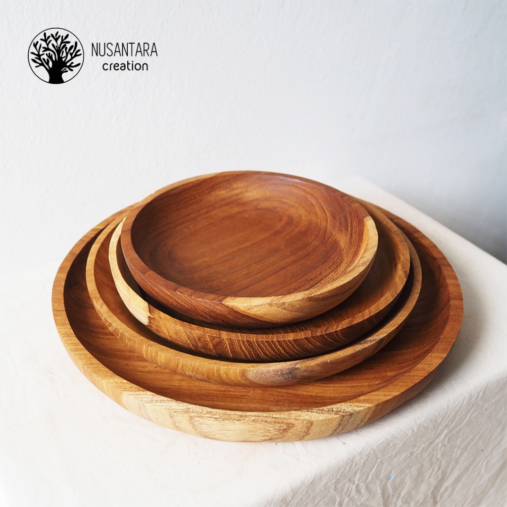 Solid Teak Wood Plate – Minimalist, Elegant & Long-Lasting | Pinggan ...