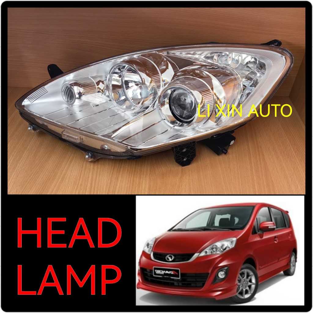 PERODUA ALZA 2014-2018 HEAD LAMP HEAD LIGHT LAMPU BESAR DEPAN KERETA ...