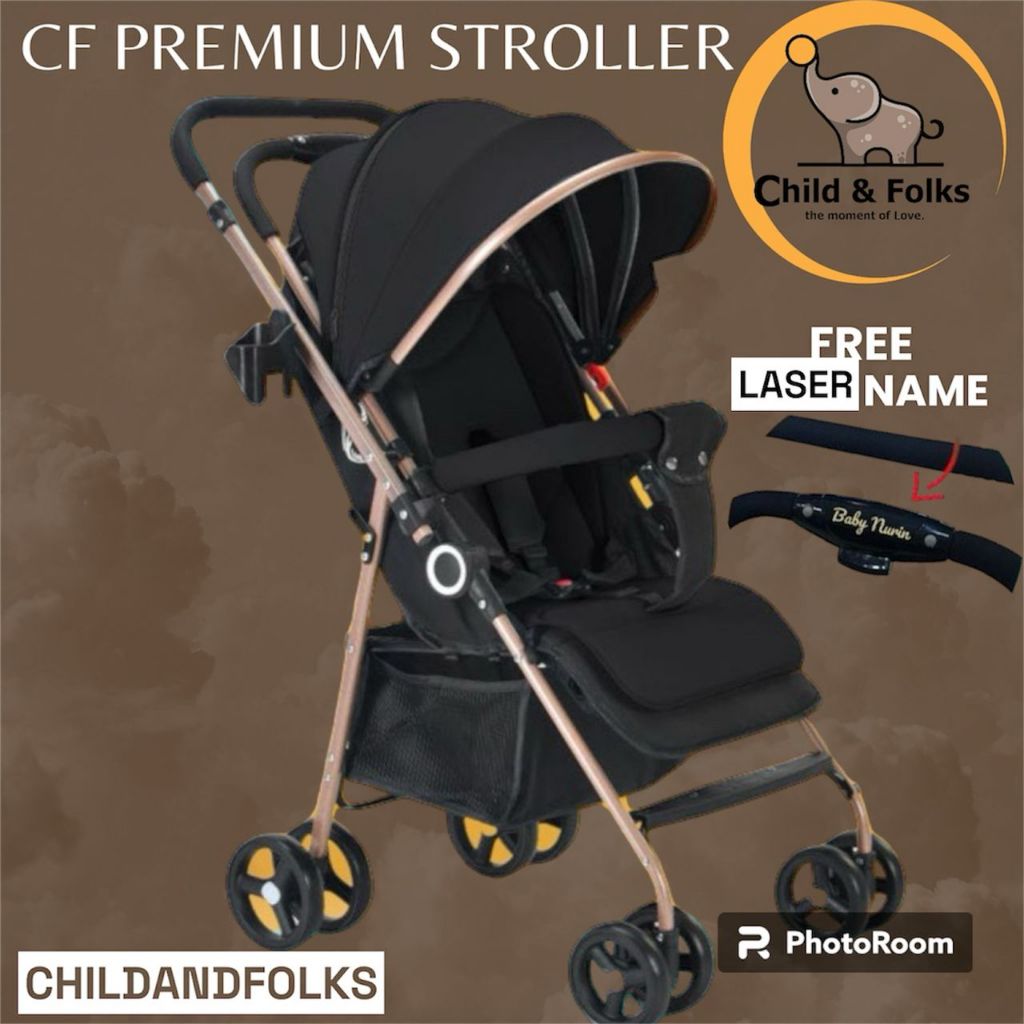 C&F Premium Easy Fold One Hand Fold Stroller New Born Travel Stroller 2 ...