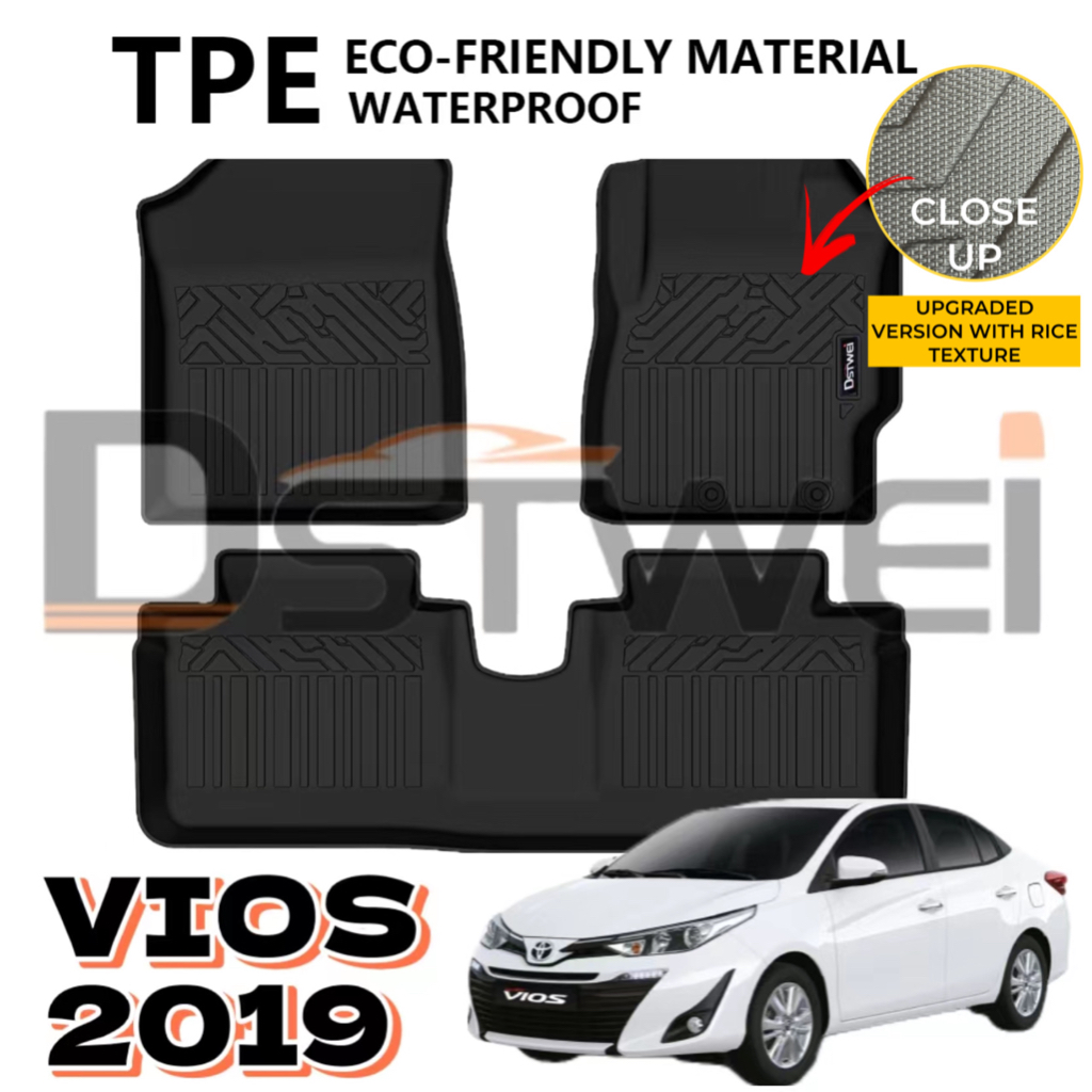 TOYOTA VIOS 2019 - 2022 VIOS 2023 AC100 D92A 5D CARPET CUSTOMIZED FIT ...