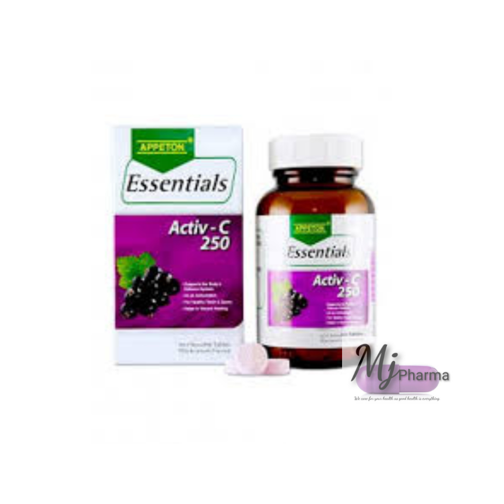 Appeton Essentials Activ-C 250 60 chewable tablets blackcurrant flavour ...