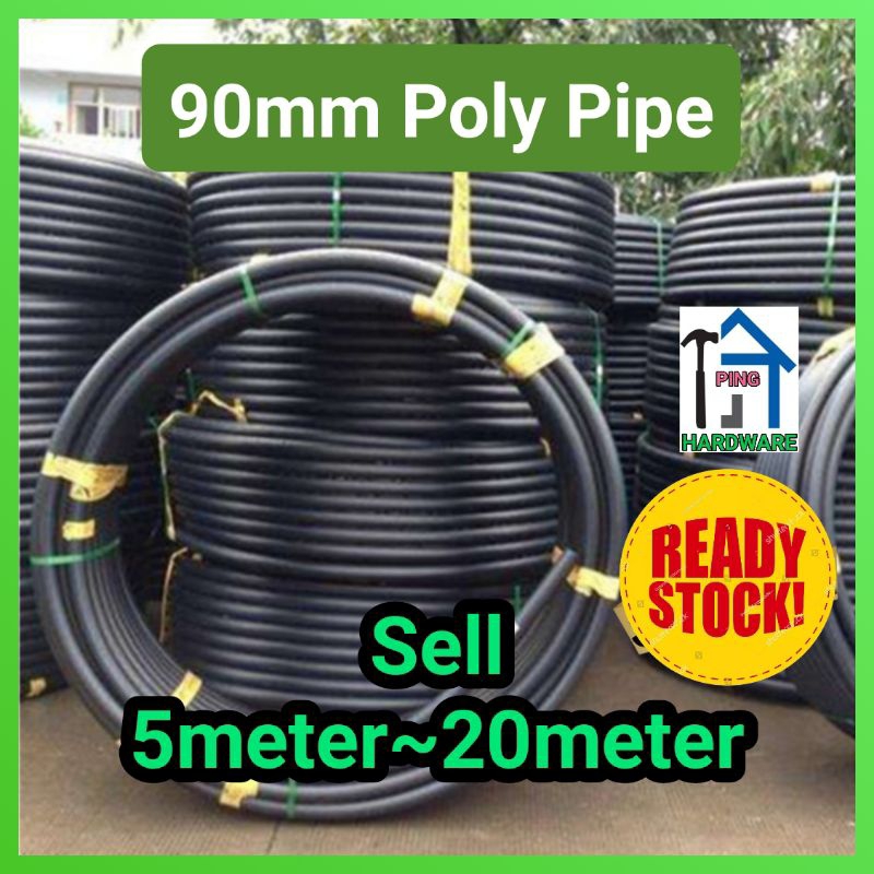 (Ready Stock)Poly Pipe 90mm Pn10 Tebal (5meter - 25meter) Big Size ...