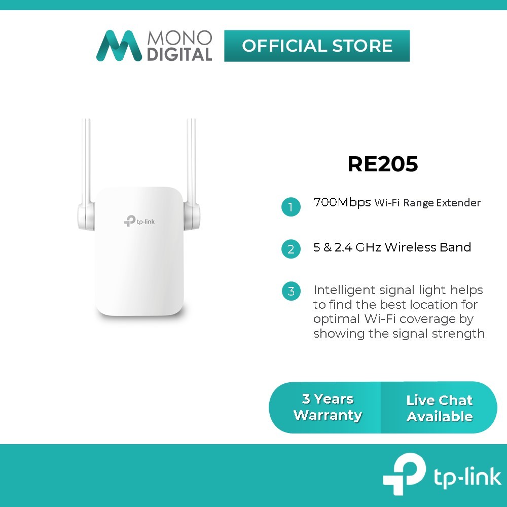 TP-Link RE200 / RE205 / RE305 AC750 / AC1200 Wi-Fi Range Extender ...