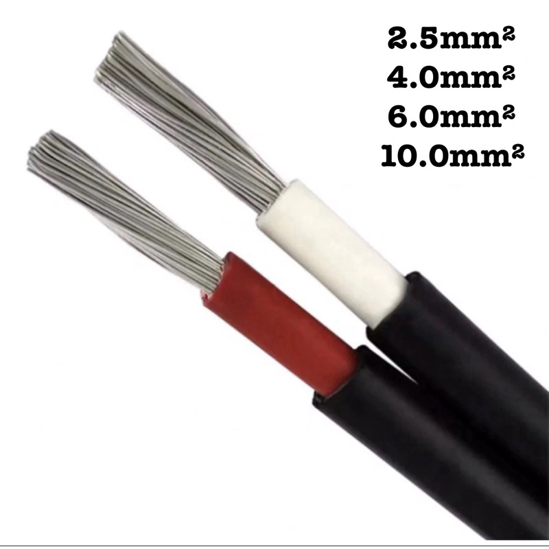 Solar DC Cable Twin Core Double Insulation 2 x 2.5mm² , 2 x 4.0mm² , 2 ...