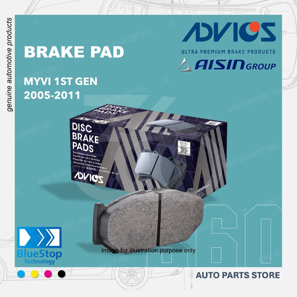 ADVICS ORIGINAL BRAKE PAD PERODUA MYVI D73 (BREK PAD) 04465-73R01 ...