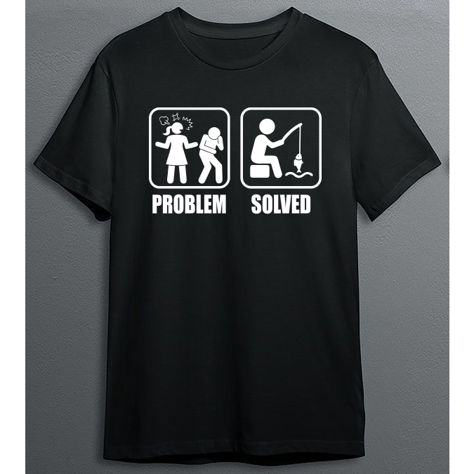 MEMANCING PROBLEM SOLVED T-shirt | Shopee Malaysia