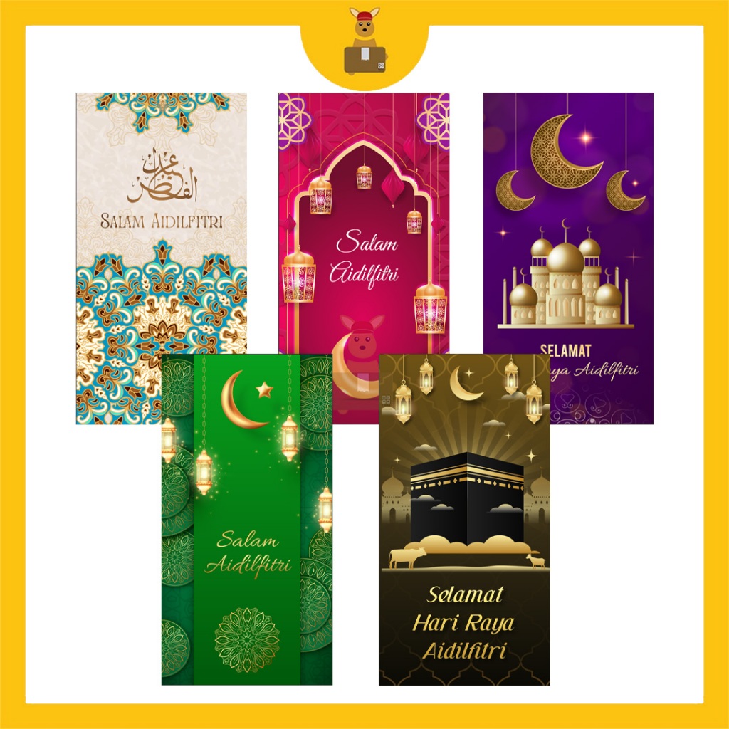 Money Packet Big Sampul Duit Raya Long Green Packet (10PCS with 1 ...